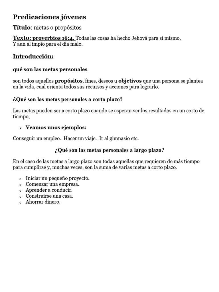Predicaciones Jóvenes 1 | PDF | Dios