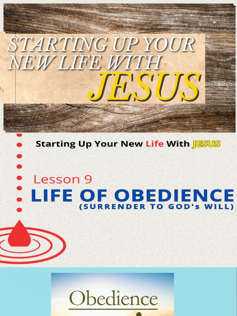 SUYNL Lesson 9 - Life of Obedience | PDF