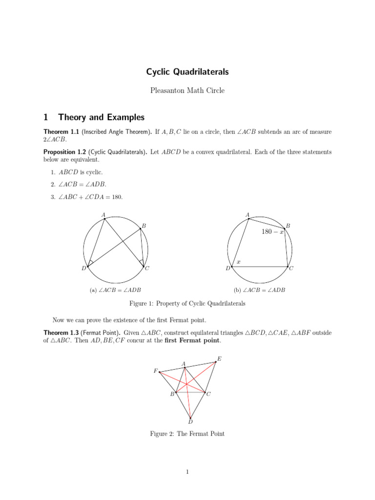 CyclicQuad | Download Free PDF | Euclidean Plane Geometry | Elementary Geometry