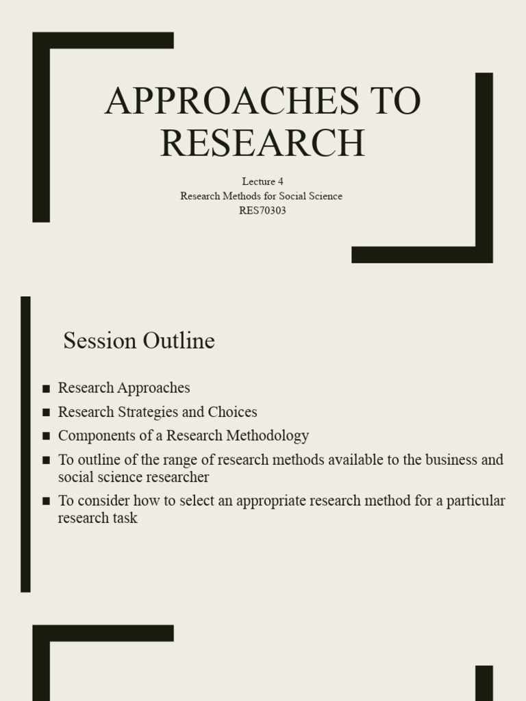 Lecture 7 - Research Methods 2 | PDF
