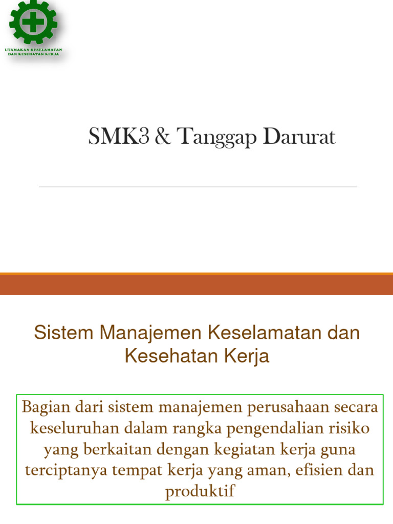 SMK3 & Tanggap Darurat | PDF