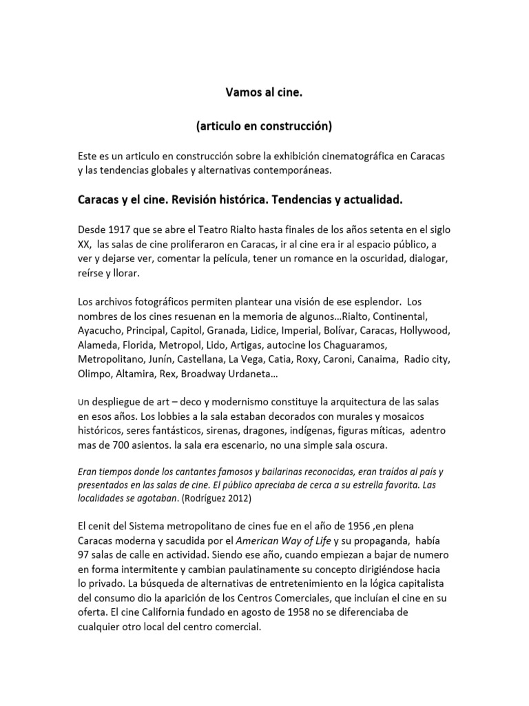 Marc Villa. Vamos Al Cine | PDF