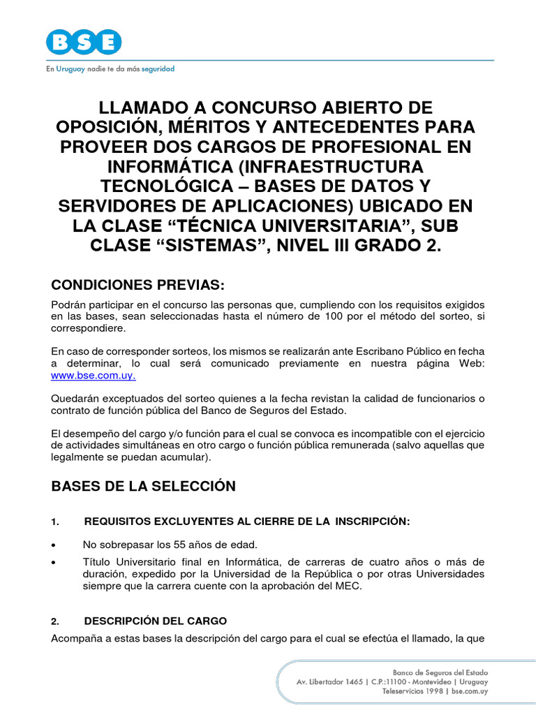 Bases Profesional Informatico Base Datos Nuevo Formato | PDF | Oracle ...