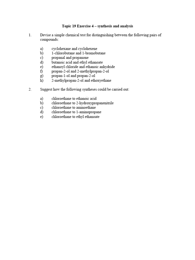 Topic 19 Exercise 4 - Analysis and Synthesis | PDF