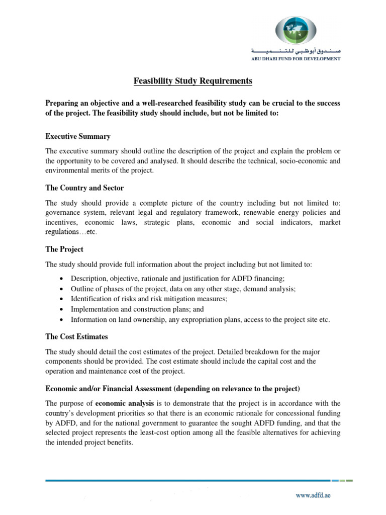1805_ADFD Feasibility Study Requirements | Download Free PDF | Cost–Benefit Analysis ...