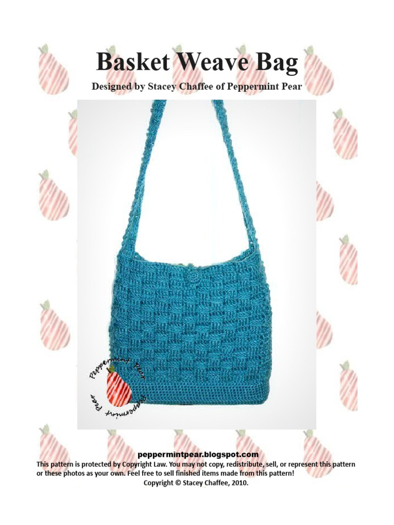 Basket Weave Bag | PDF | Crochet | Yarn