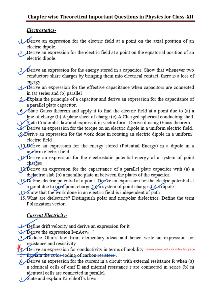 Physics Boards Checklist | PDF | Business