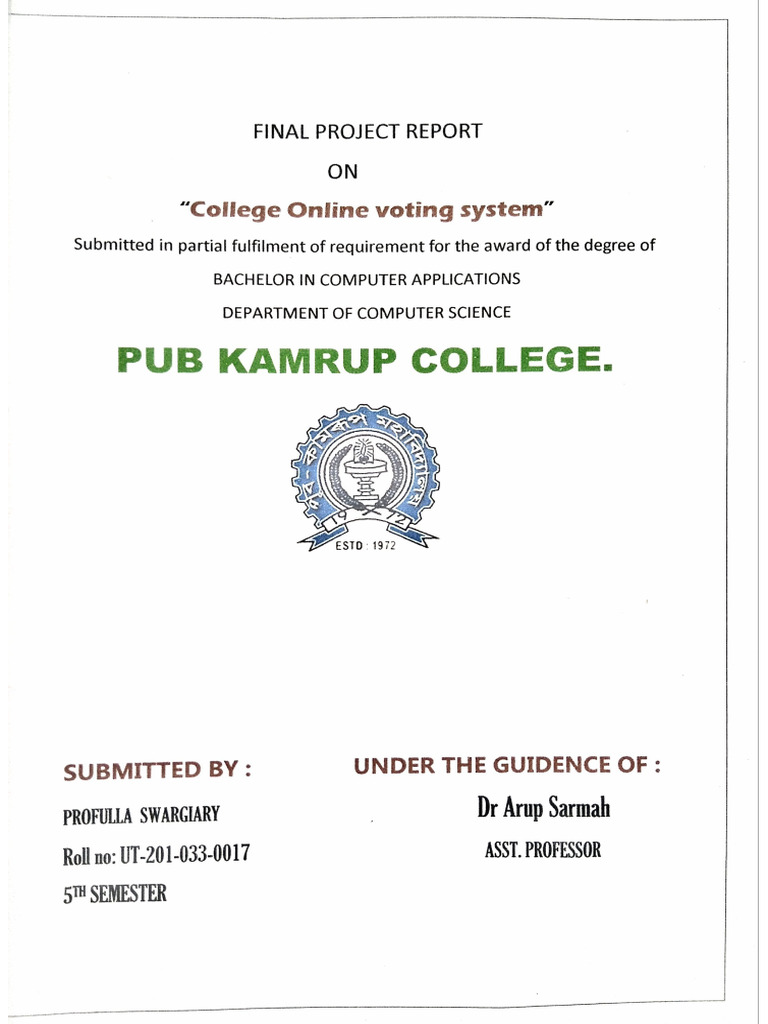 College Online Voting System | PDF