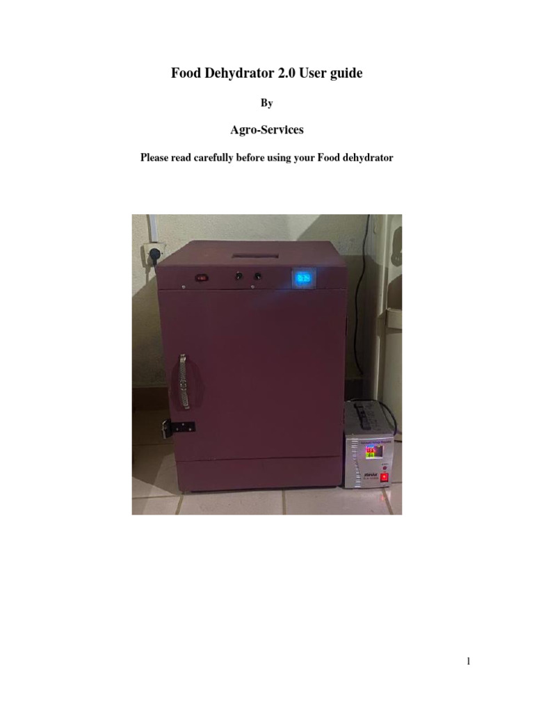 Food Dehydrator 2.0 User Guide | PDF | Vegetables | Jerky