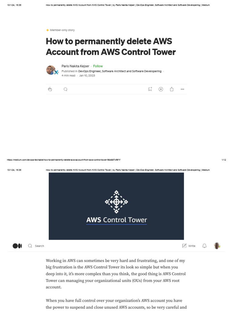 How To Permanently Delete AWS Account From AWS Control Tower | PDF | Amazon Web Services ...