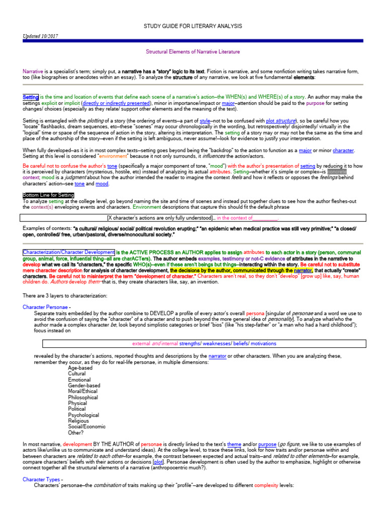 Structural Elements of Fiction | PDF | Narration | Narrative