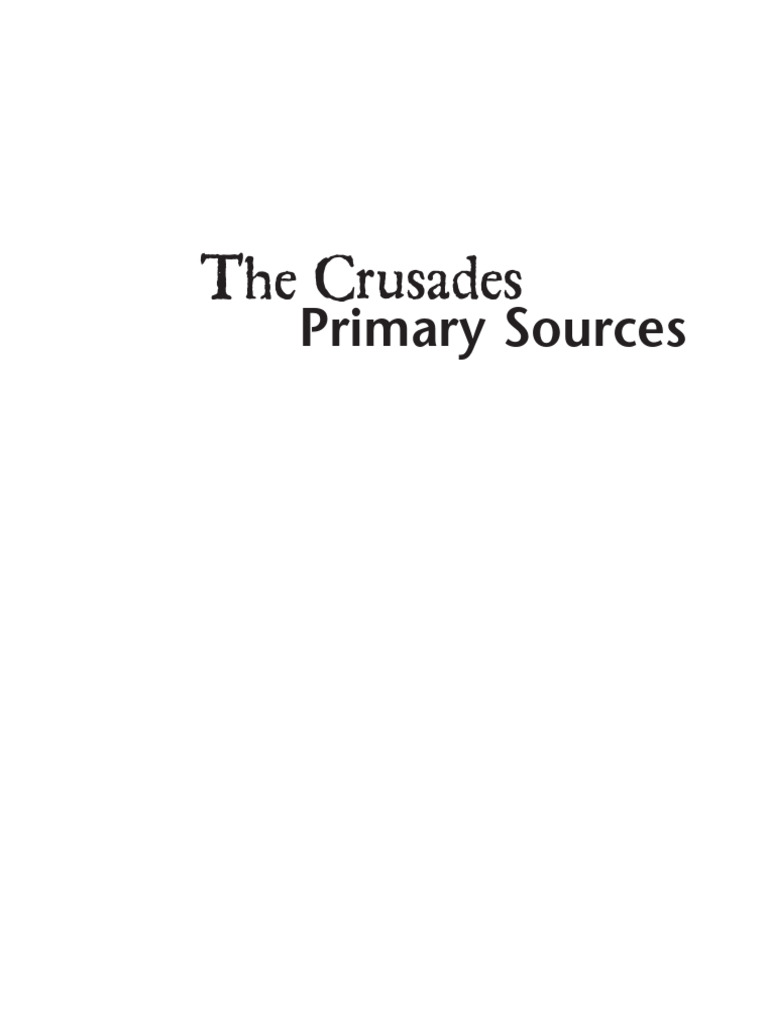 The Crusades Primary Sources FOUR GROUPS | Download Free PDF | Crusades ...
