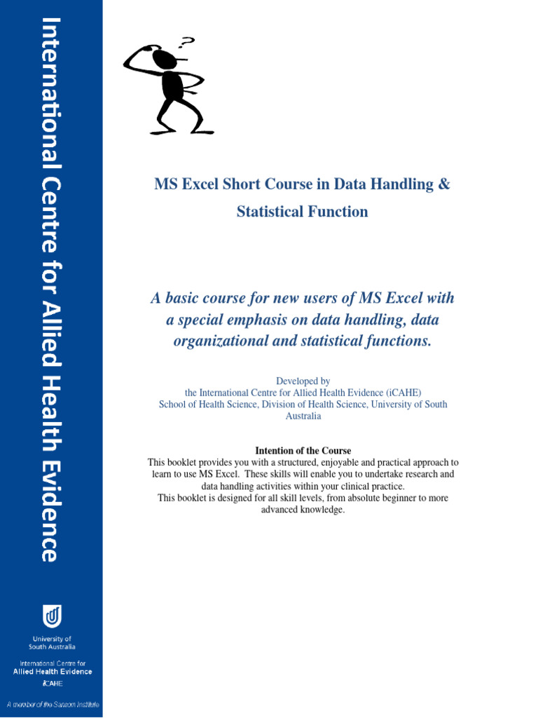 Excel Booklet 2015 Clinical Version | PDF | Microsoft Excel | Student's ...