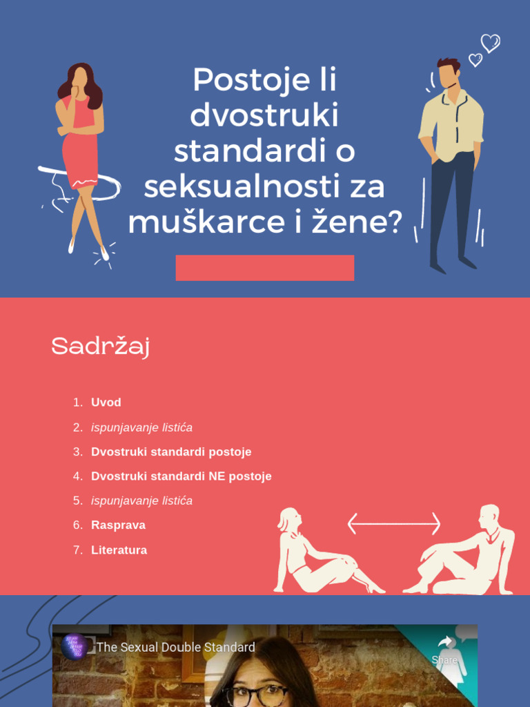 Dvostruki Standardi o Seksualnosti Za Muškarce I Žene | PDF