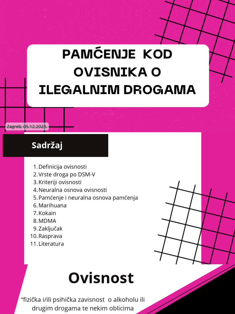Pamćenje Kod Ovisnika o Drogama | PDF