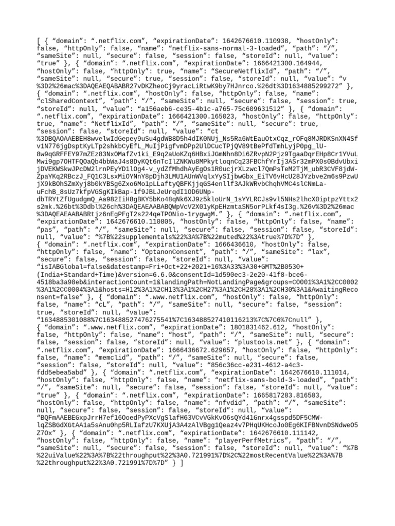 Working Netflix Cookies-1 | PDF | Http Cookie | Sql