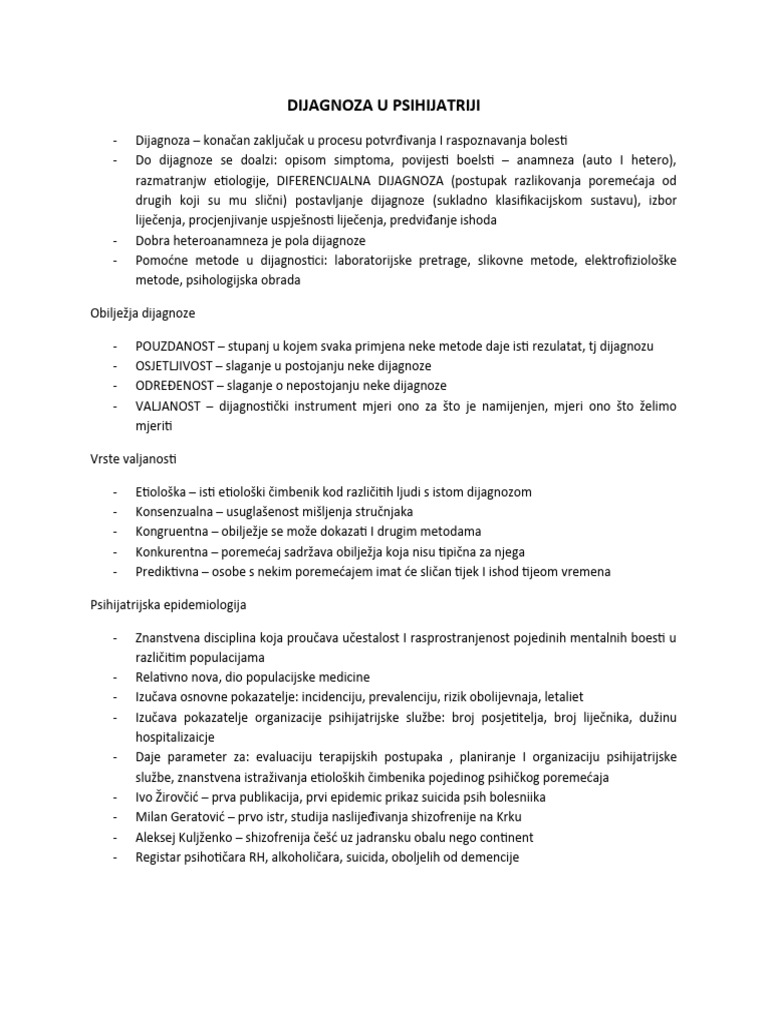 Dijagnoza U Psihijatriji | PDF