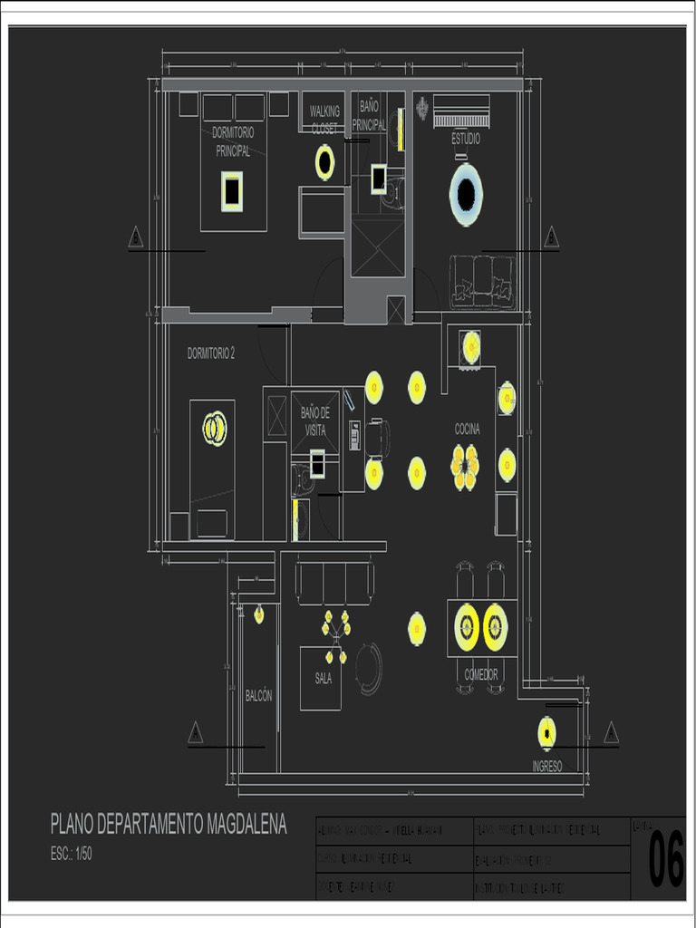 Plano De Iluminación De Vivienda Referencia Pdf