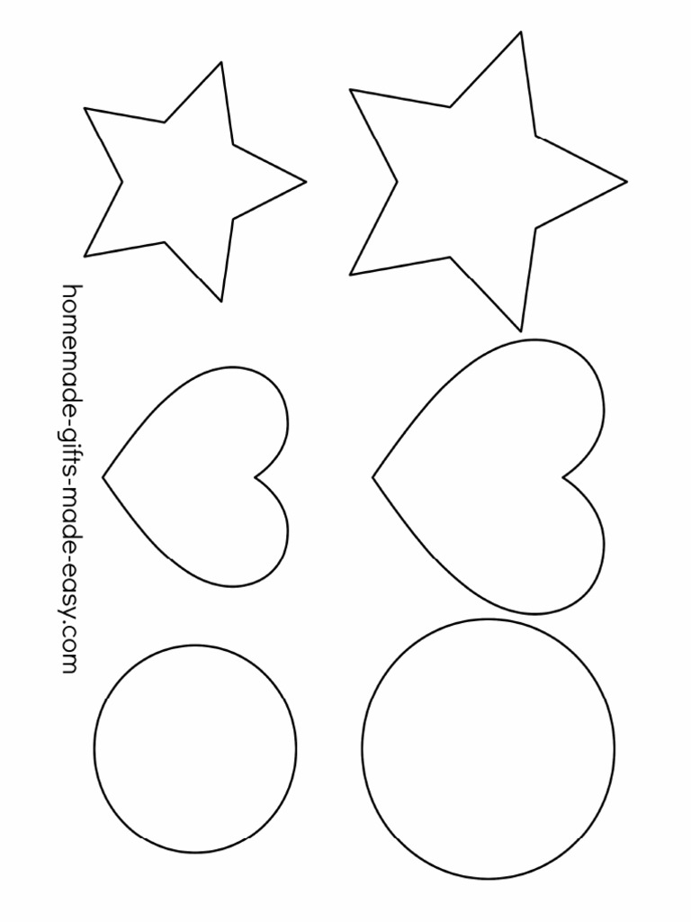 Paper Christmas Decorations Star Heart Circle Template | PDF