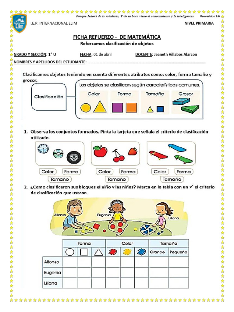 Clasificación de Objetos en Matemáticas | PDF