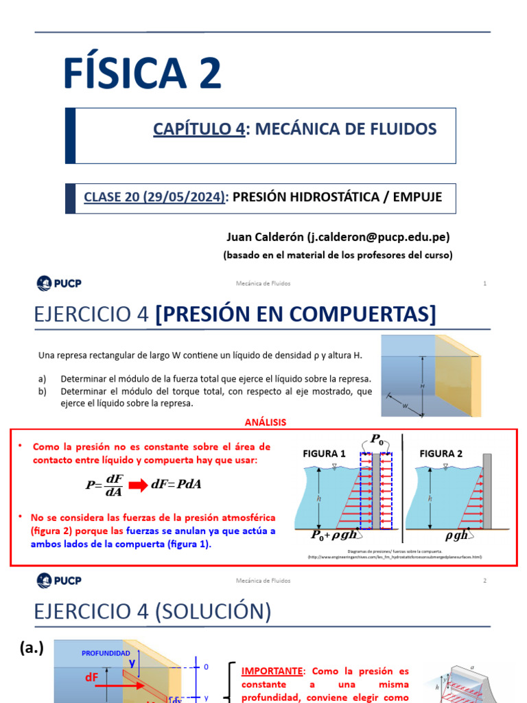 Diapositivas - Clase 20 (Mecánica de Fluidos) | Descargar gratis PDF | Mecánica de fluidos | Gases