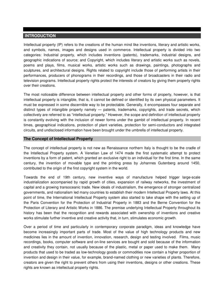 Understanding Intellectual Property Rights | PDF | Intellectual ...