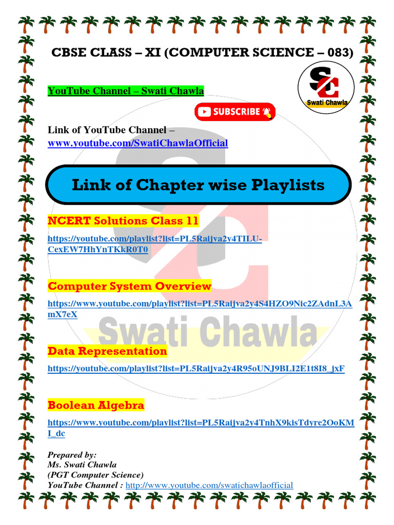 Comp. Sci. Class 11 Links | PDF | Boolean Algebra | Teaching Mathematics