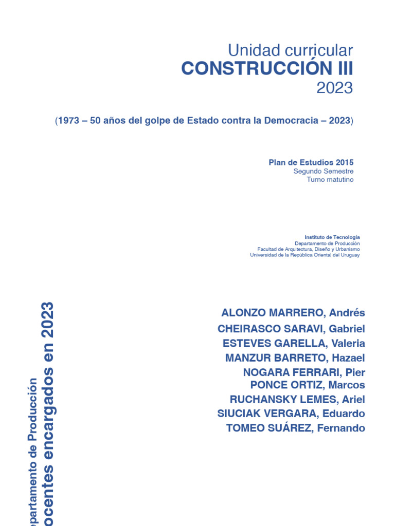 Clase Nro. 1 - 9 de Agosto de 2023 | PDF | Diseño | Evaluación