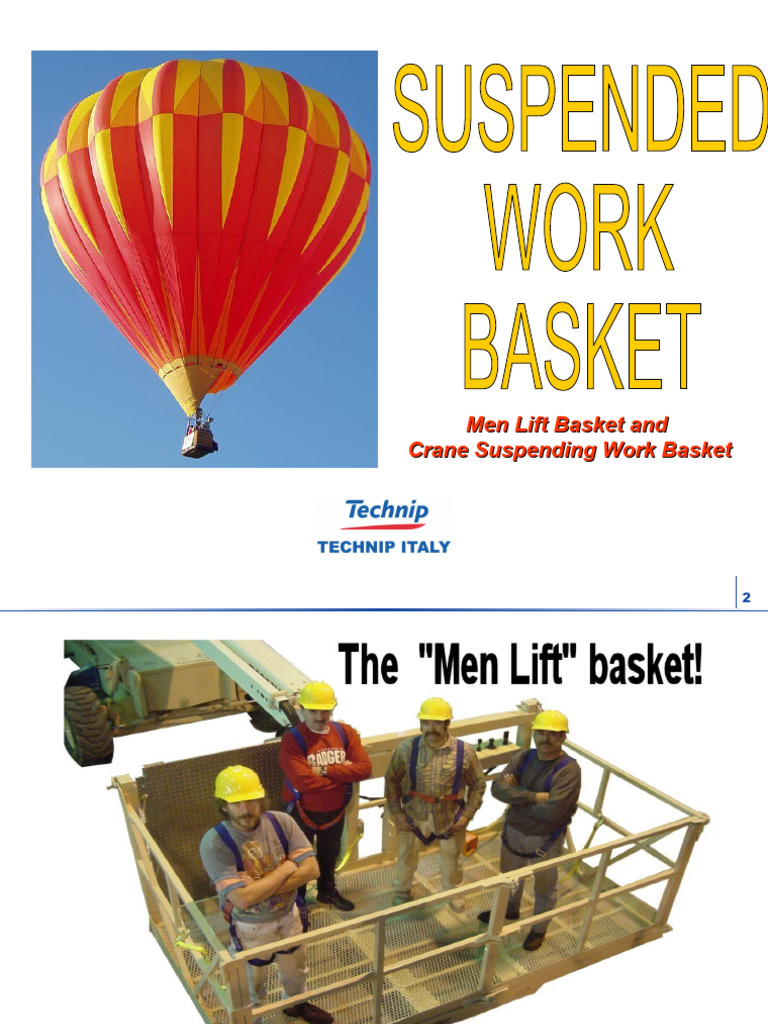 X Suspended Work Baskets | Download Free PDF | Crane (Machine) | Safety