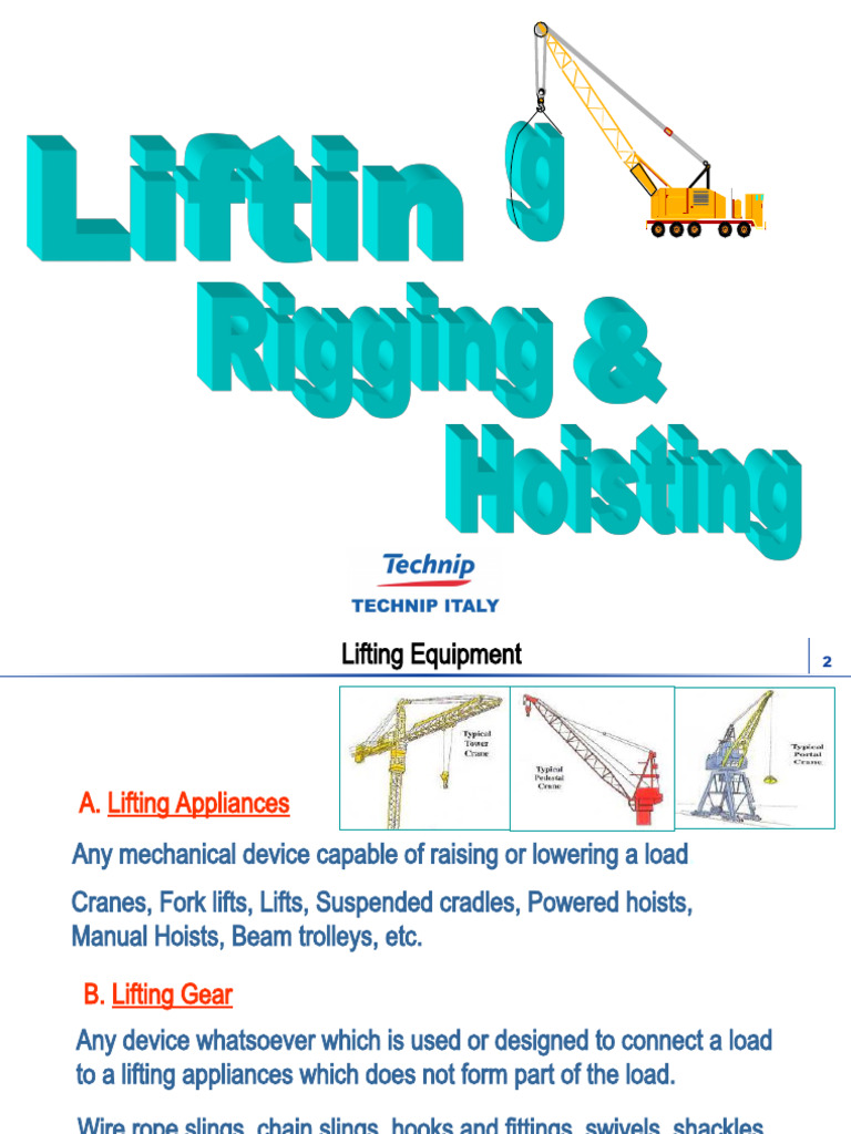 X Rigging, Lifting & Hoisting | PDF | Rope | Crane (Machine)