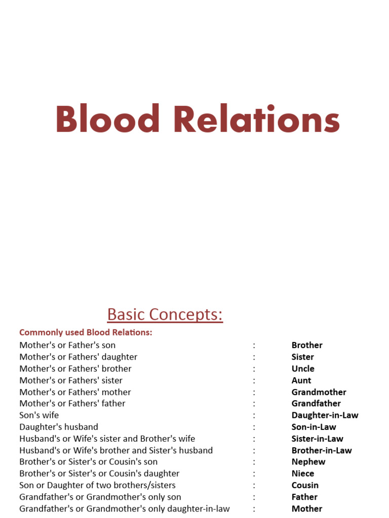 Blood Relations | PDF | Human Reproduction | Human Life Stages