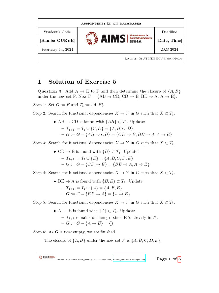 Database Assignment 2 | PDF | Algorithms And Data Structures | Computing