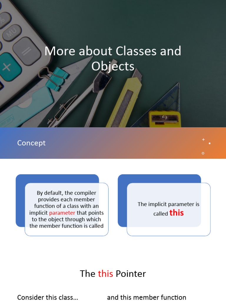 C More About Classes And Objects Pdf Parameter Computer Programming Software Development