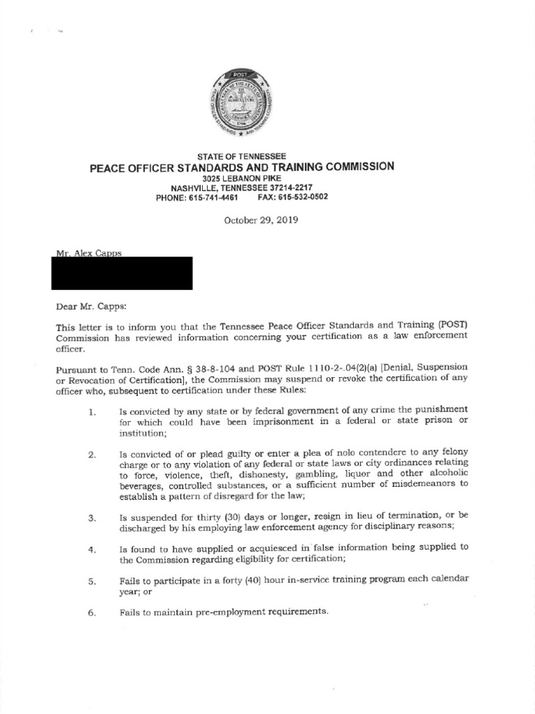 Capps, Alex Informal Packet - Redacted | PDF