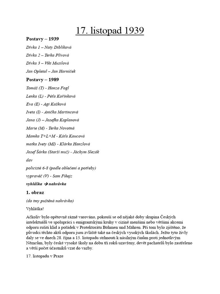 17.listopad 1939 + 1989 | PDF