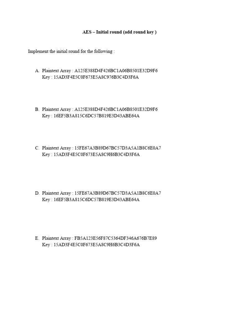 AES-Add Round Key | PDF