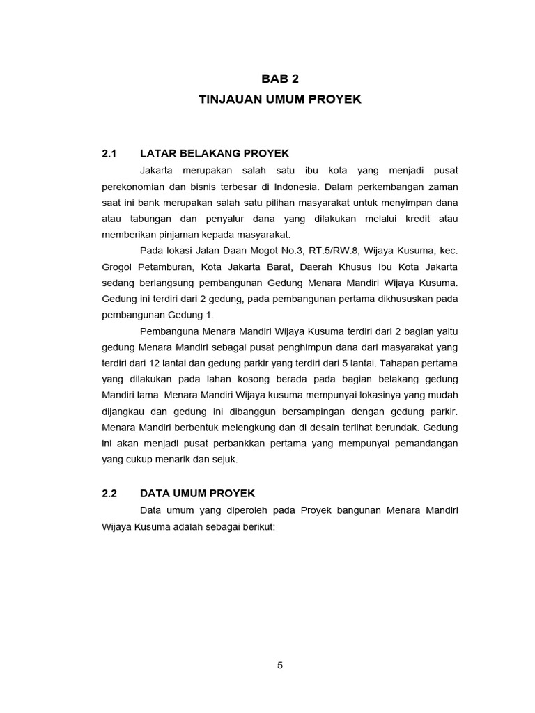 Bab 2 Tujuan Umum Proyek | PDF