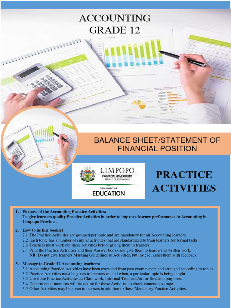 Balance Sheet Practice Activities &ab - Final | PDF | Balance Sheet | Dividend