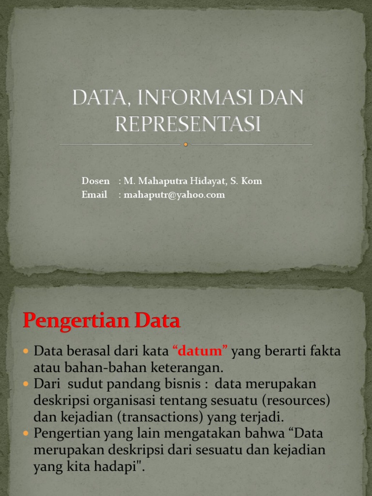 Representasi Data | PDF