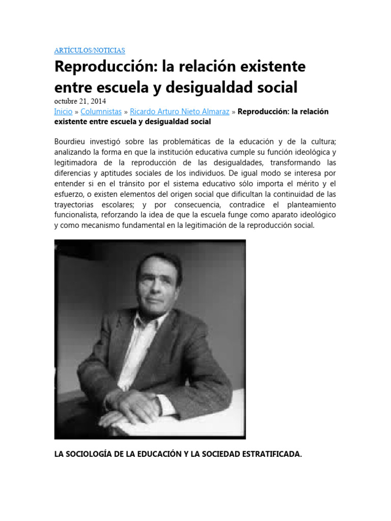 Articulo NIETO Sobre BOURDIEU | PDF | marxismo | Psicología Social