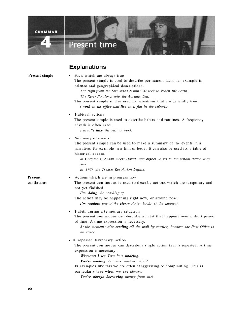 Present Simple + Present Continuous | PDF | Grammatical Tense | Languages