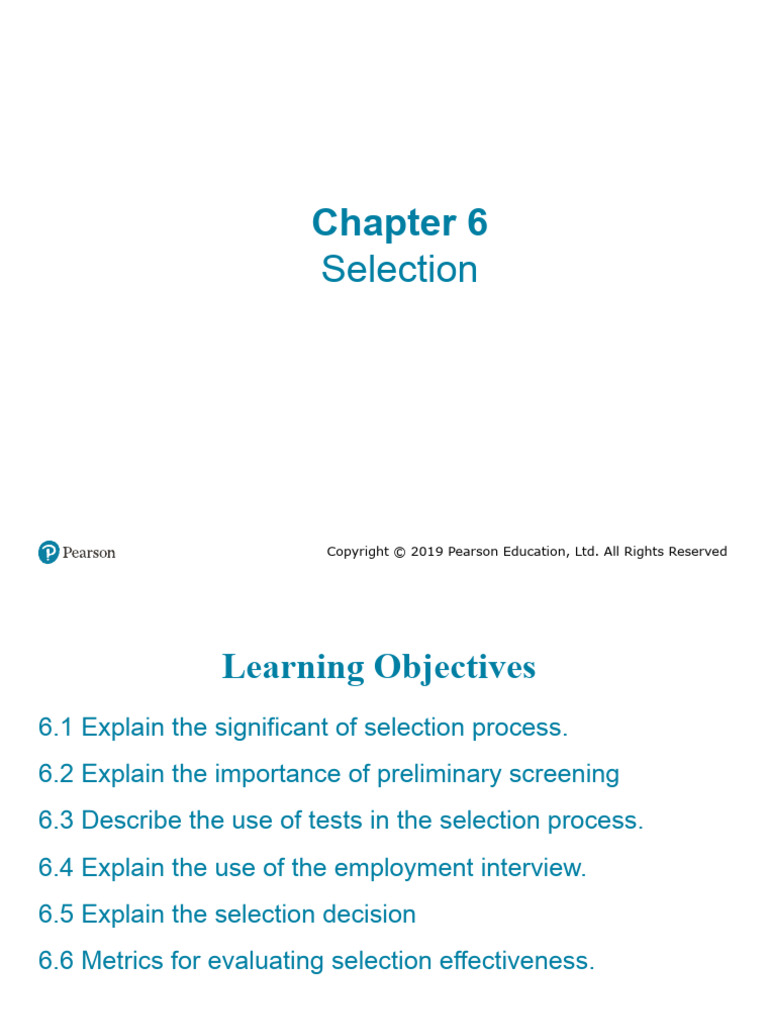 Chapter 6 - Selection | PDF | Résumé | Background Check