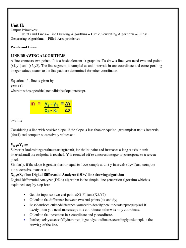 Unit II CG | PDF | Computer Science | Applied Mathematics