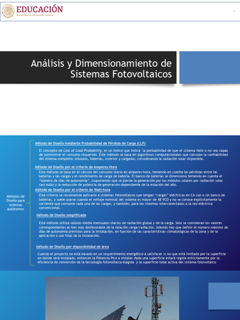 Dimensionamiento de Sistemas Fotovoltaicos | PDF | Sistema fotovoltaico ...