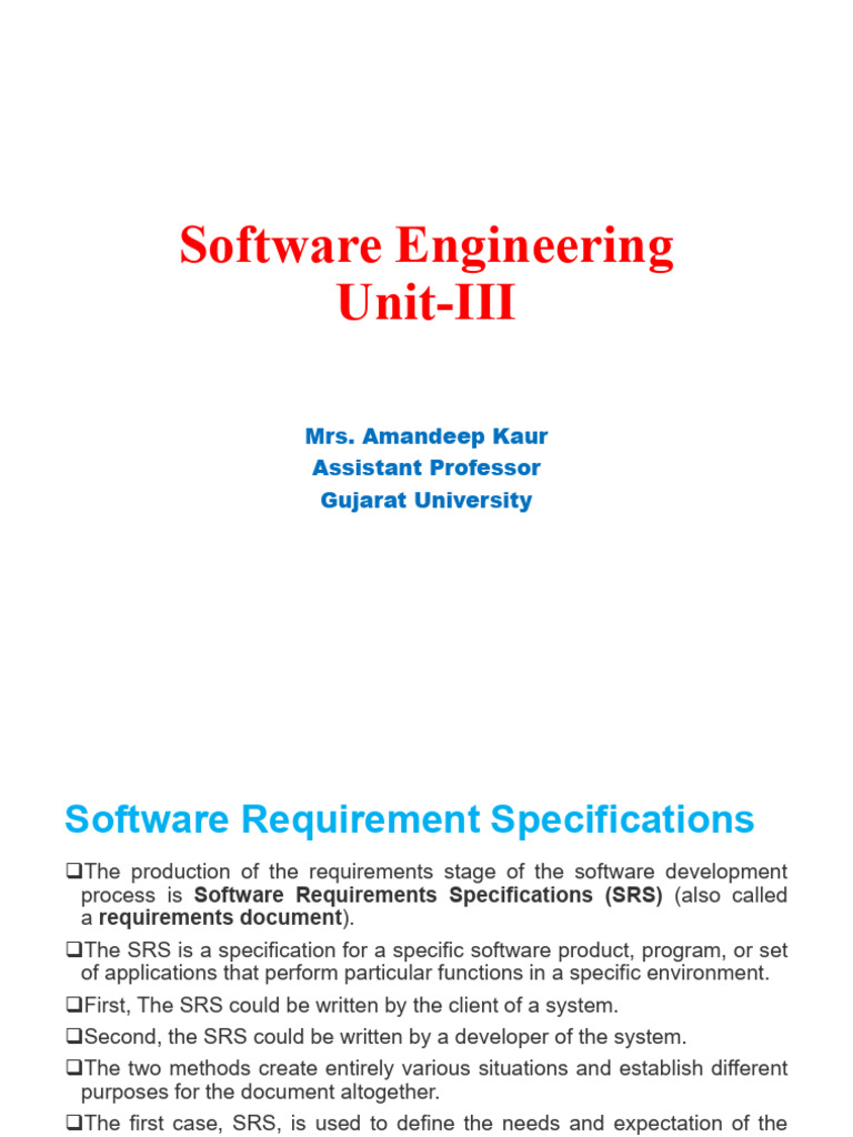 Software Engineering Unit-III | PDF | Software Engineering | Systems Engineering