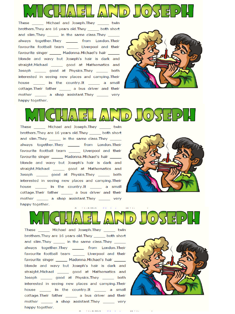 texto completar verb to be | PDF