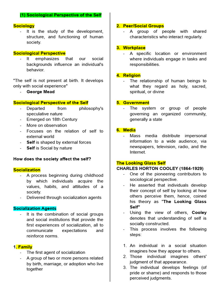 Uts Notes Download Free Pdf Body Image Socialization