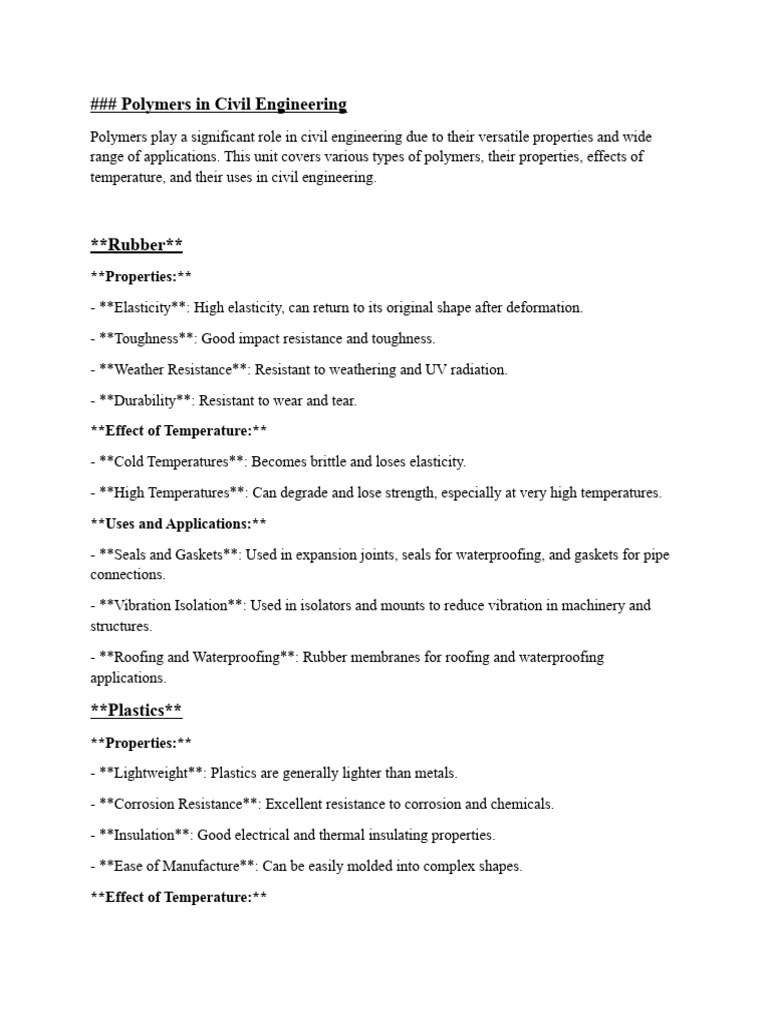 Construction Materials Notes Chapter 3 | PDF | Fibre Reinforced Plastic ...