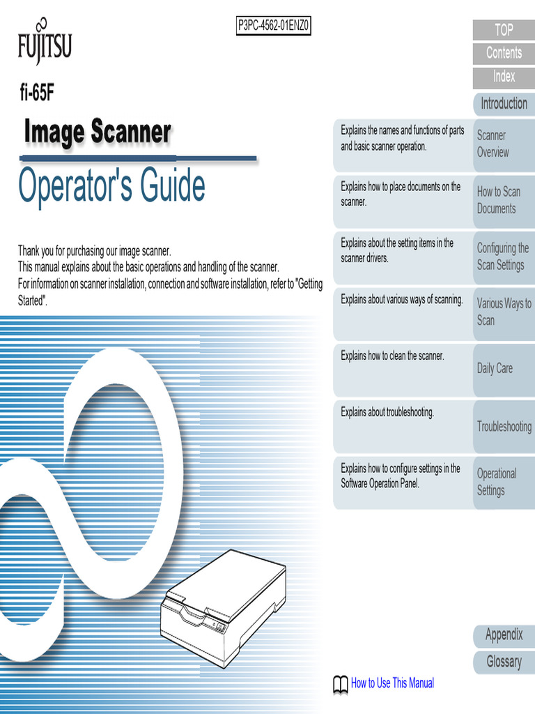 Operator's Guide: TOP Index | PDF | Image Scanner | 64 Bit Computing