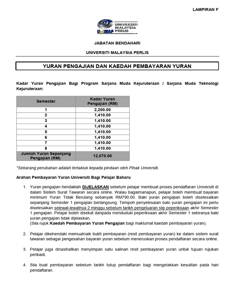 Lampiran F- Degree-Kejuruteraan (Revised) | PDF